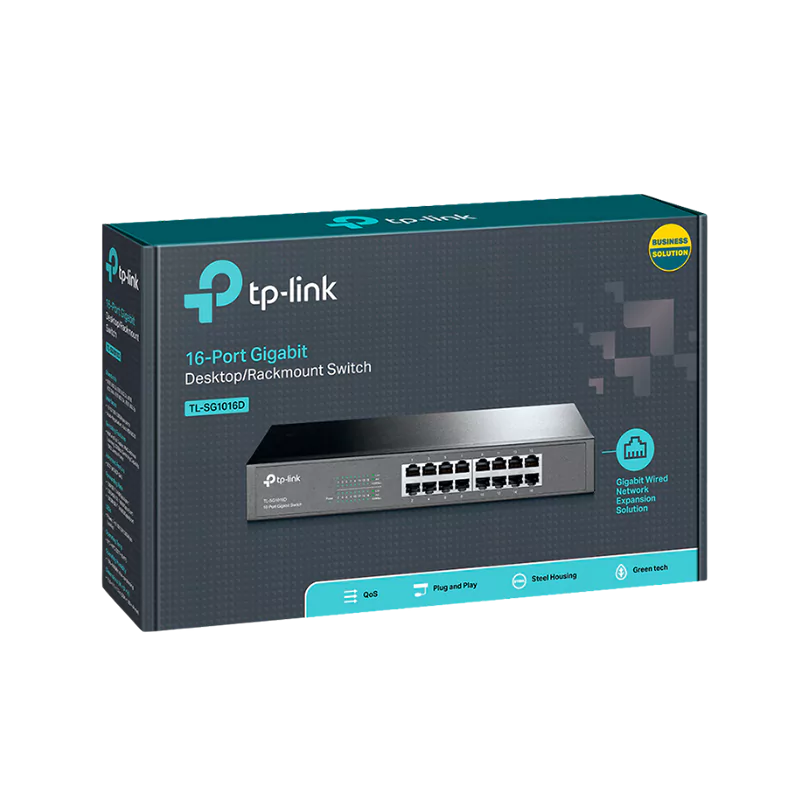 TP-Link TL-SG1016D 16-Port Gigabit Desktop Rackmount Switch - NewTech ...