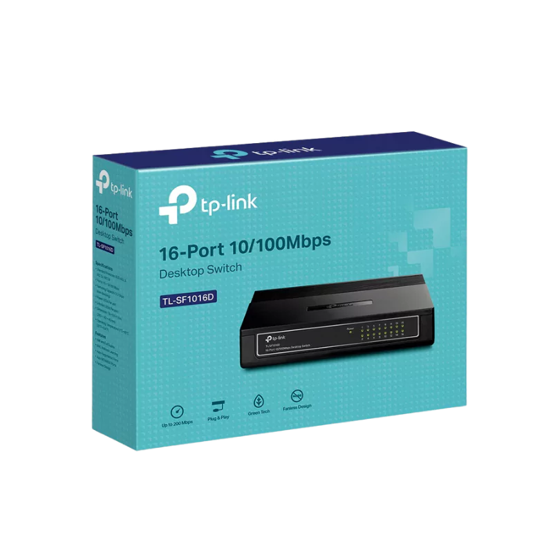 TP-Link TL-SF1016D 16-Port 10/100Mbps Desktop Switch - NewTech Computer ...