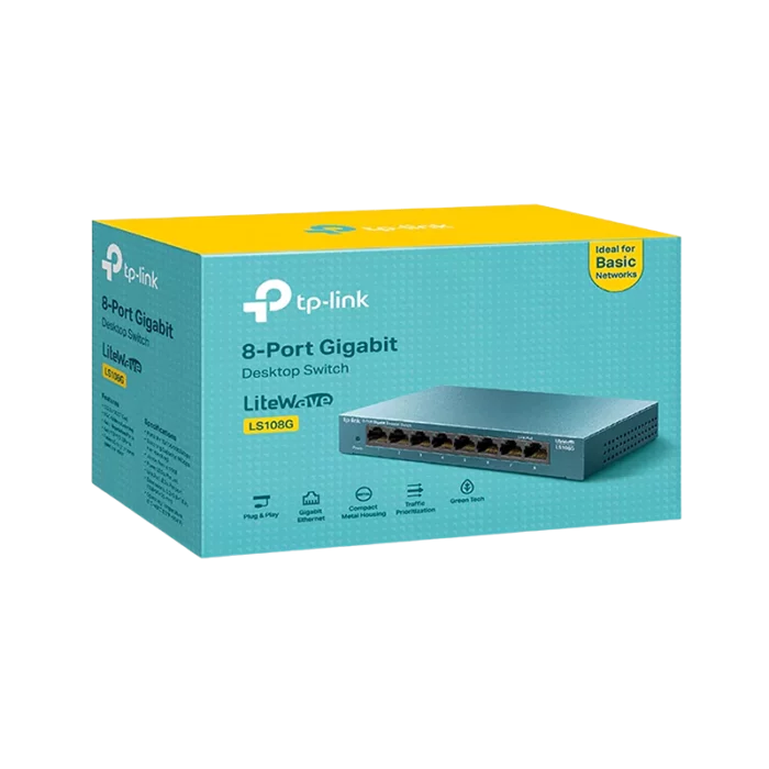 TP-Link LS108G 8-Port Gigabit Desktop Network Switch - NewTech Computer ...