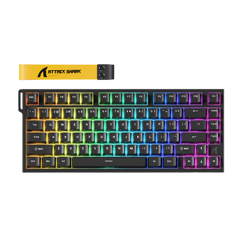 ATTACK SHARK R82 HE Rapid Trigger Keyboard Magnetic Switch Black ...