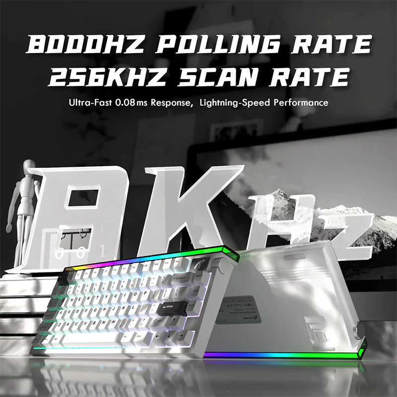 ATTACK SHARK R85 HE Rapid Trigger Keyboard Magnetic Switch White ...
